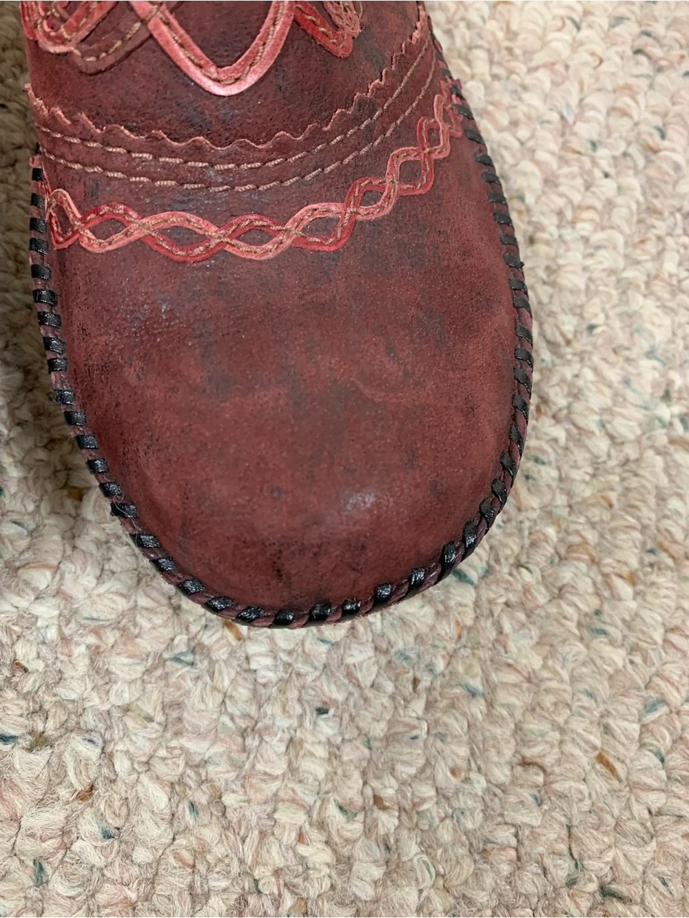 Clarks | Shoes | Womens Clarks Artisan Red Helen Embroidered Leather ...